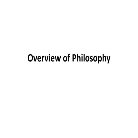 Overview of philosophy | PPTX
