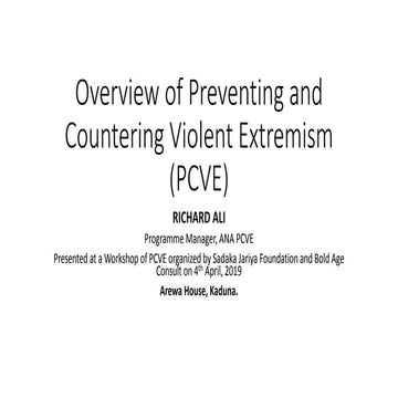 Overview of preventing and countering violent extremism | PPTX