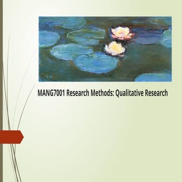Overview of Qualitative Research descrip | PPTX