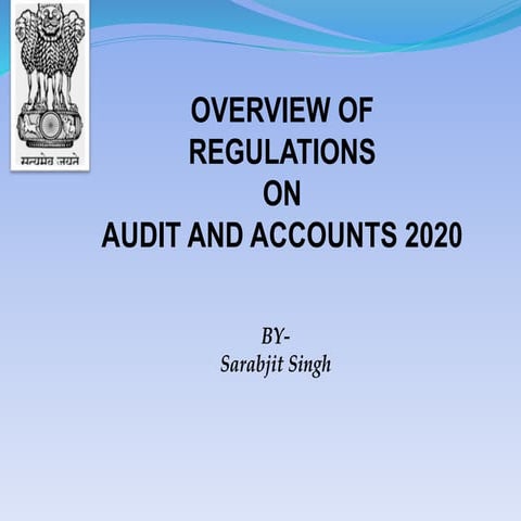 Overview of regulations on audit and accounts 2020 | PPTX