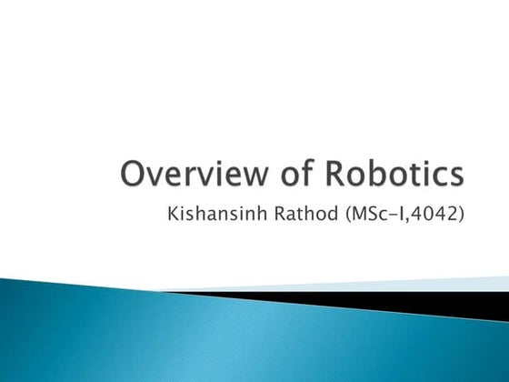 Robot Türleri ve Kullanım Alanları | PPT