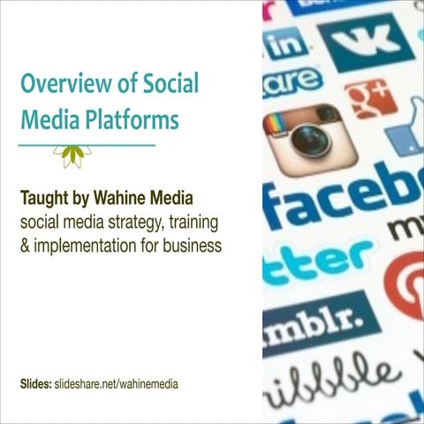 Overview of Social Platforms | Pacific New Media Course Taught By ...