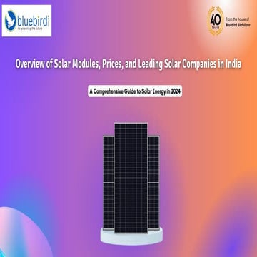 Overview of Solar Modules, Prices, and Leading Solar Companies in India.pdf