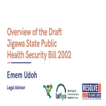 Overview of the Draft Jigawa State Public Health Security Bill 2022 ...