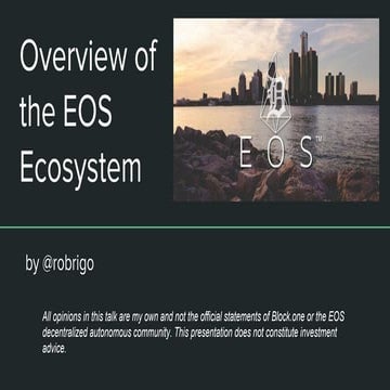 Overview of the EOS Ecosystem | PPT