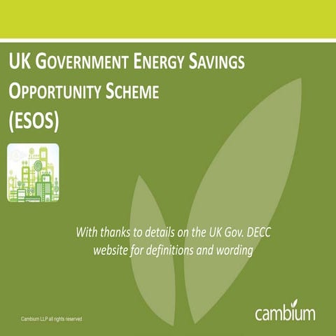 ESOS Assessment Presentation | PPT