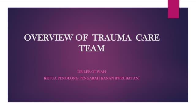 15 trauma care systems | PPT