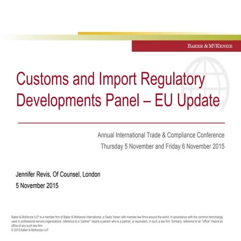 Union Customs Code - Overview of key changes to EU customs rules | PPTX