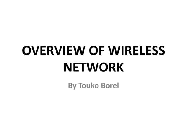 Wireless Personal Area Network(WPAN) | PPTX