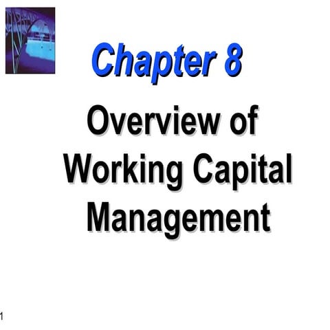Overview of working capital management | PPT