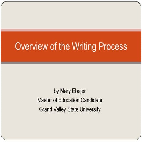 Overview of writing process | PPT