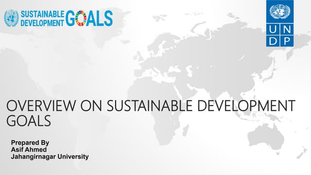 17 Goals Of Sustainable Development presentation | PPTX