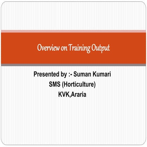 Overview on Training is basic need for business | PPTX