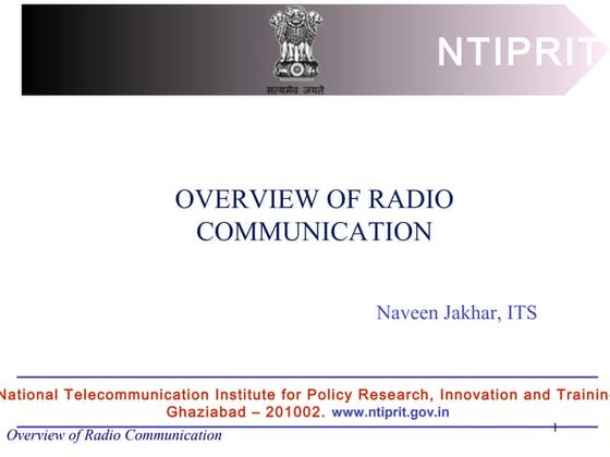 Radio communication presentation | PPTX