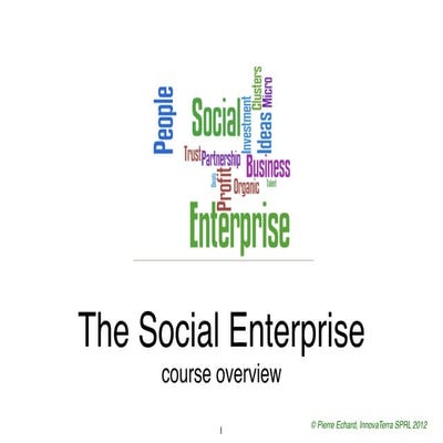 Overview social enterprise training course | PDF