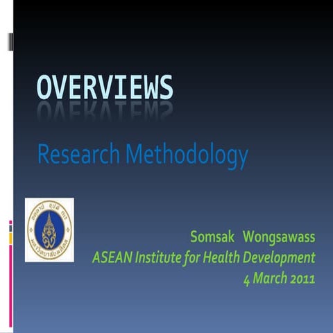 Overviews Research Methodology | PPT