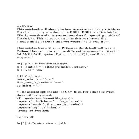 OverviewThis notebook will show you how to create and query .docx