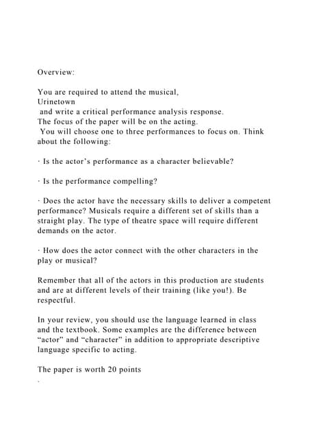 How to Write a Play Review | PDF