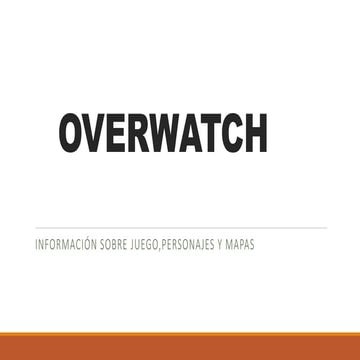 Overwatch | PPTX