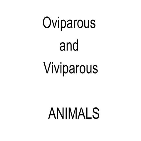 Oviparous and viviparous animals (ScienceandEnglish.com) | PPT