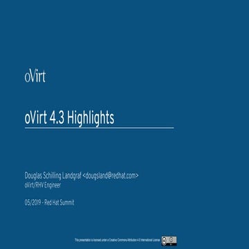 oVirt 4.3 highlights | PPT