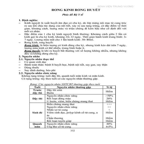 Rong kinh rong huyết | PDF