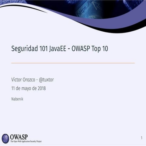 OWASP Top 10 101 en Java EE | PDF