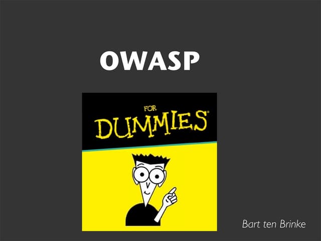 Owasp For Dummies Handouts Ppt