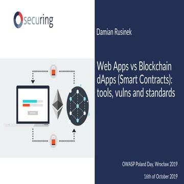 Opd 2019 Web Apps Vs Blockchain Dapps Ppt