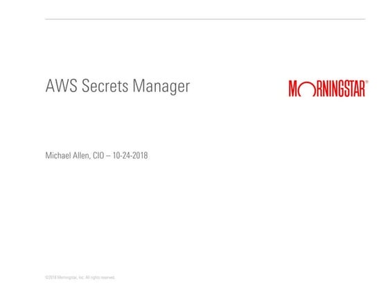 AWS SecretsManager | PDF