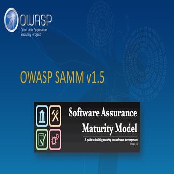 Owasp SAMM v1.5 | PDF