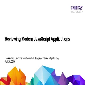 Webinarreviewing Modern Javascript Applications Ppt 