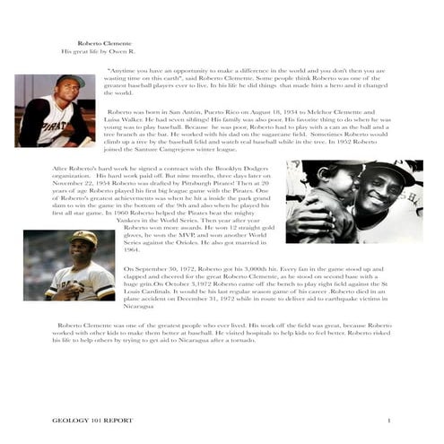 Roberto Clemente by Owen | PDF