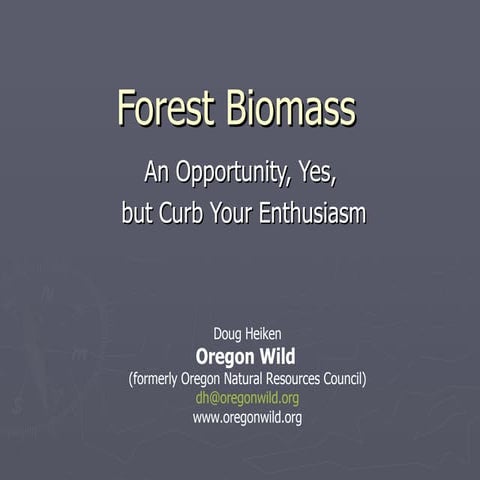 Forest Biomass Presentation | PPT