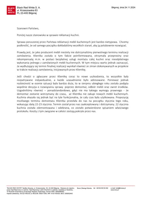 Skarga ma radną Renatę Stec Słupsk budowa ringu | PDF
