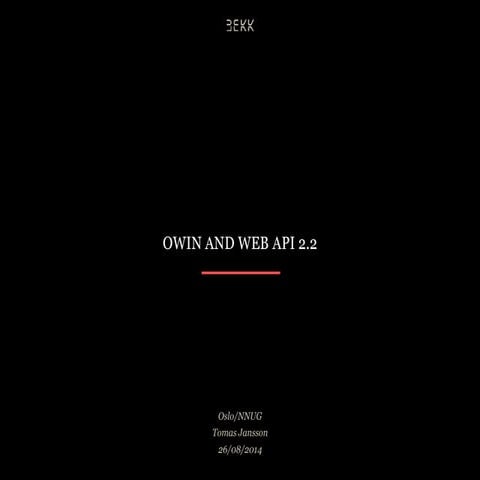 Owin Web Api With Linky Ppt