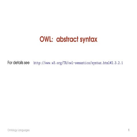 Owl syntax | PPT