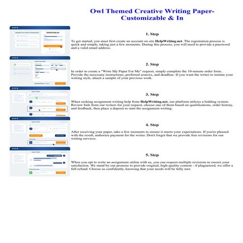 Owl Themed Creative Writing Paper- Customizable In | PDF | Freelance ...