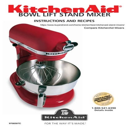 KitchenAid Bowl Lift Stand Mixer Manual | PDF