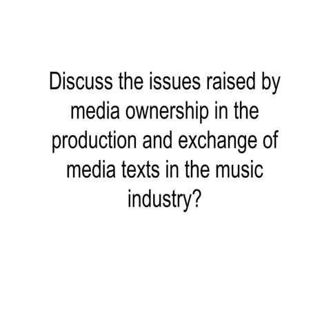 Music Industry Revision L1 | PPT