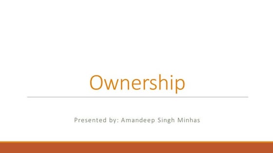 Sense of ownership | PPT