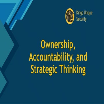 Ownership Accountability and Strategic Thinking | PPTX