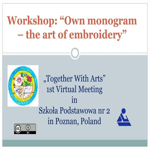 “Own monogram – the art of embroidery” | PPT
