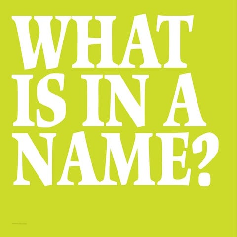 What’s In A Name? | PPT