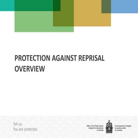 Overview of protection against reprisal regime | PPTX