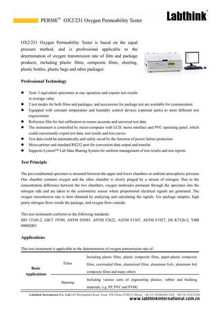 VAC-V1-Gas-Permeability-Tester | PDF