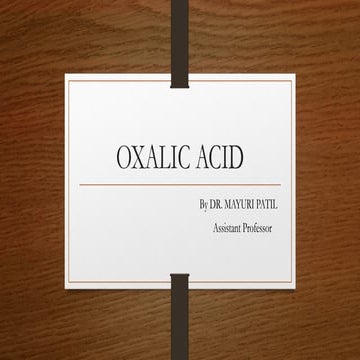 oxalic acid toxicology Forensic Medicine | PPT