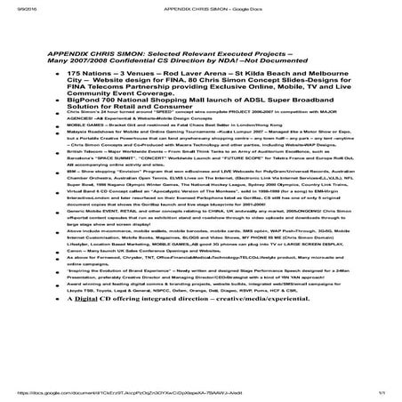 Chris Simon CV | PDF