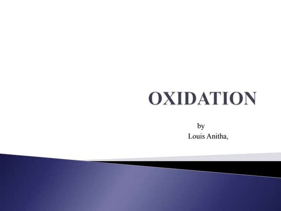 Oxidation | PDF | Chemistry | Science