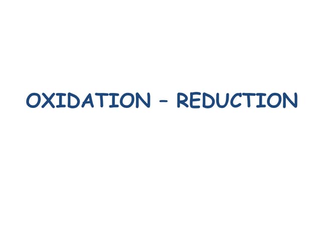 Balancing redox reactions | PPTX